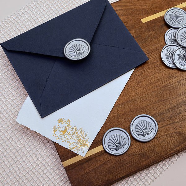 Sea Shell - Metallic Grey Wax Seal – Lachi